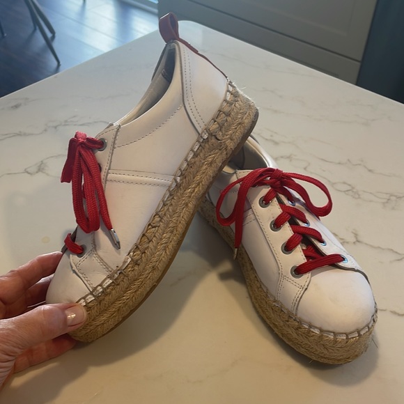 Sam Edelman | Shoes | Sam Edelman Espadrille White Platform Sneakers ...